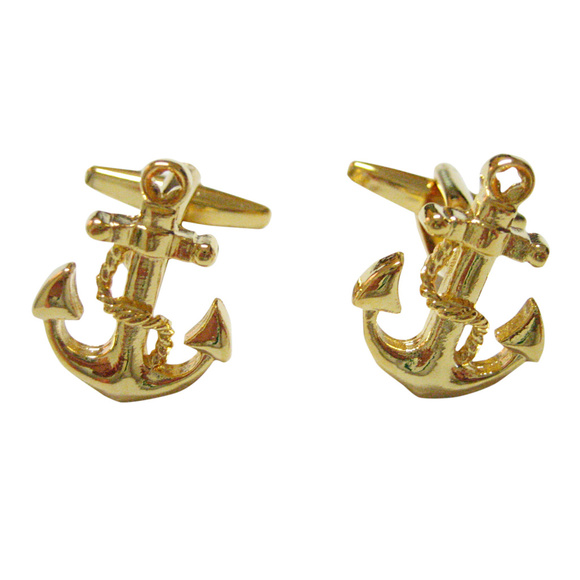 Kiola Designs | Accessories | Gold Toned Detailed Nautical Anchor ...